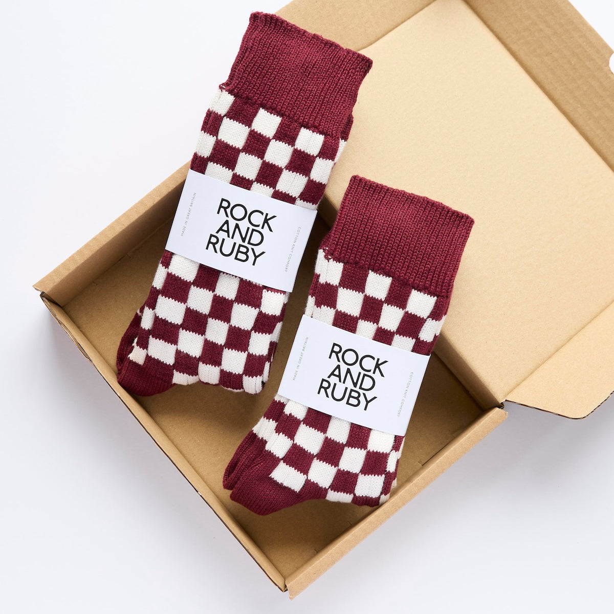 Edith and Edward Dark Plum Check Gift box – Rock and Ruby